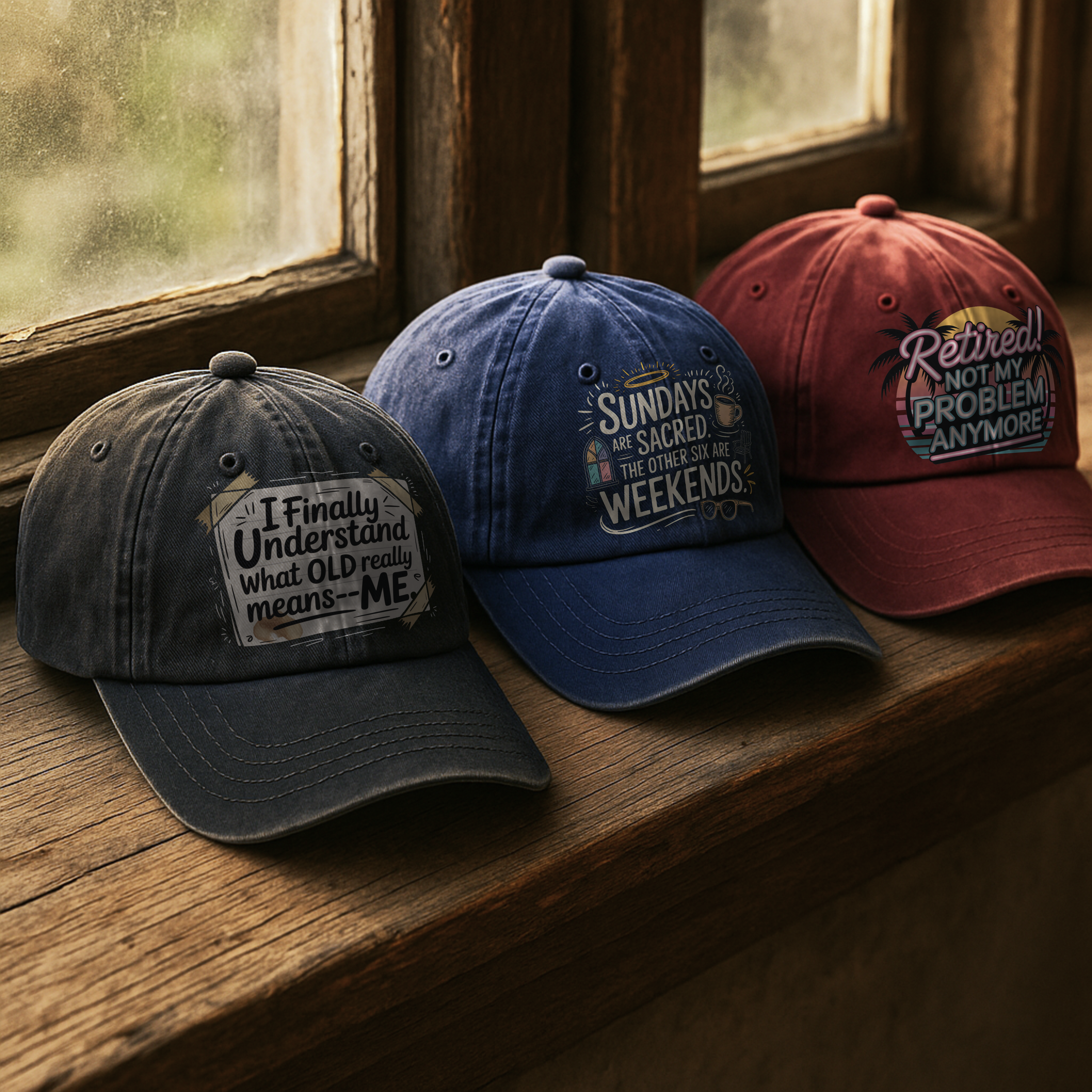 Talk Louder Or Just Text Me Cap – Funny Classic Cap for Seniors – Oldmanism