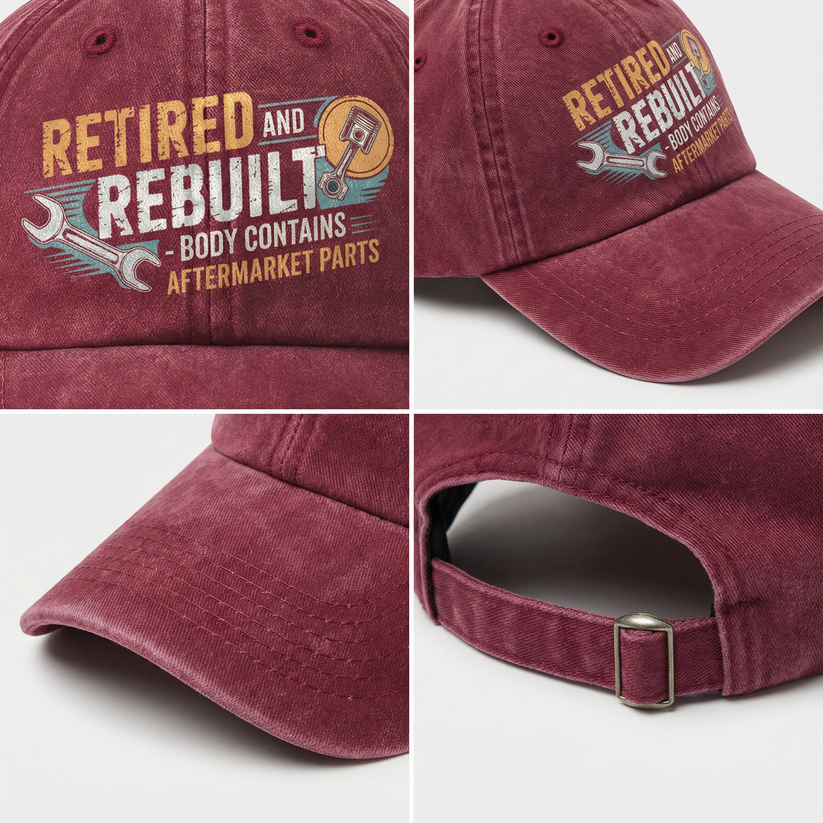 Retired and Rebuilt Cap – Vintage Classic Hat for Retirement Gift ...
