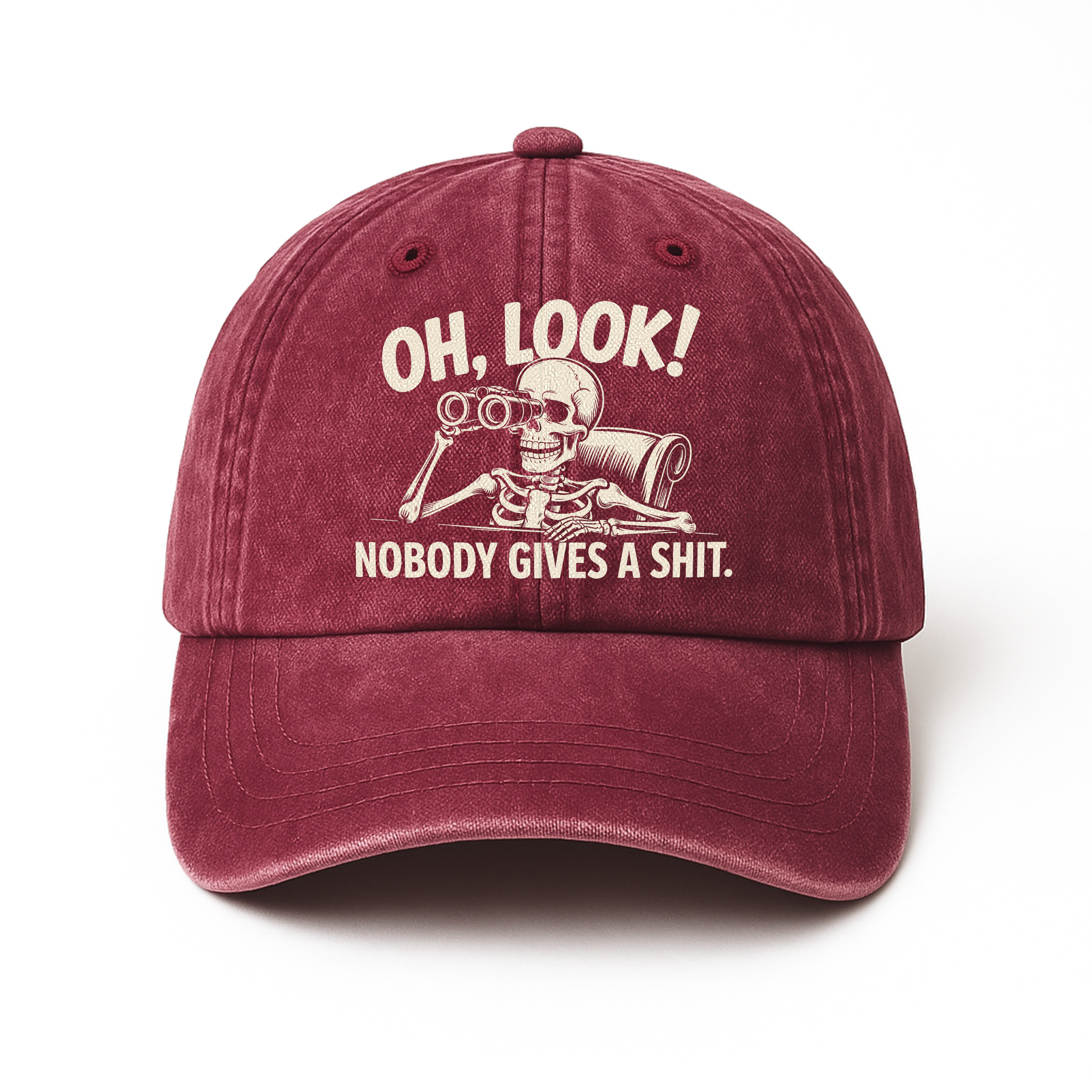 Oh Look Nobody Cares Skeleton Hat Funny Sarcastic Cap for Men – Oldmanism